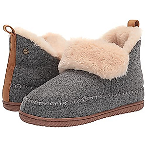 Dearfoams Alpine Women's Moritz Bootie Slipper, Grey, X-Large