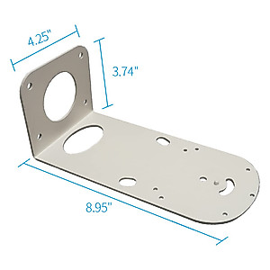 SMTAV PTZ Camera Mount, Small Universal Wall Mounting Bracket Compatible with PTZ Camera (Wall Mount-White)