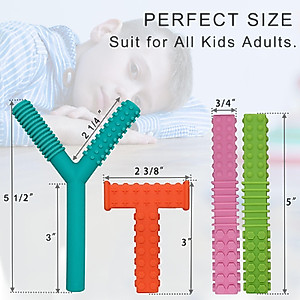 Sensory Chew Toys for Autistic Children, 4 Pack Silicone Chew Tube Teething Sticks Toys for Autism, ADHD, SPD, Chewies with Special Needs, Oral Motor Chewy Tool for Sensory Kids Chewer.