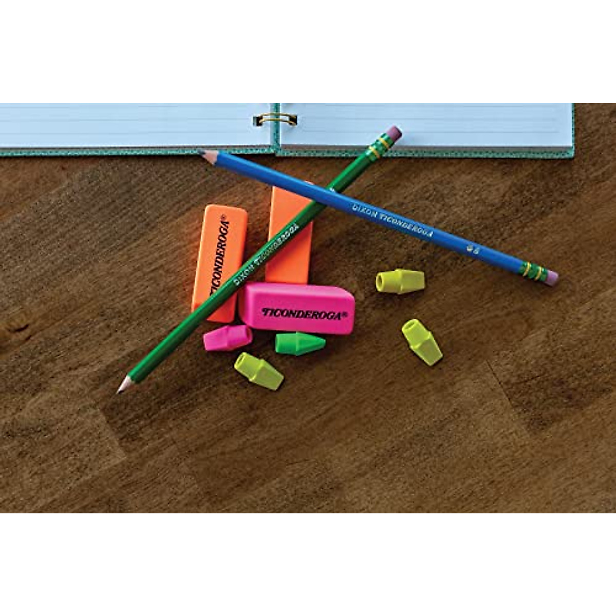 Ticonderoga Wood-Cased Pencils, #2 HB Soft, Pre-Sharpened, Neon, 10 Count (X13810)