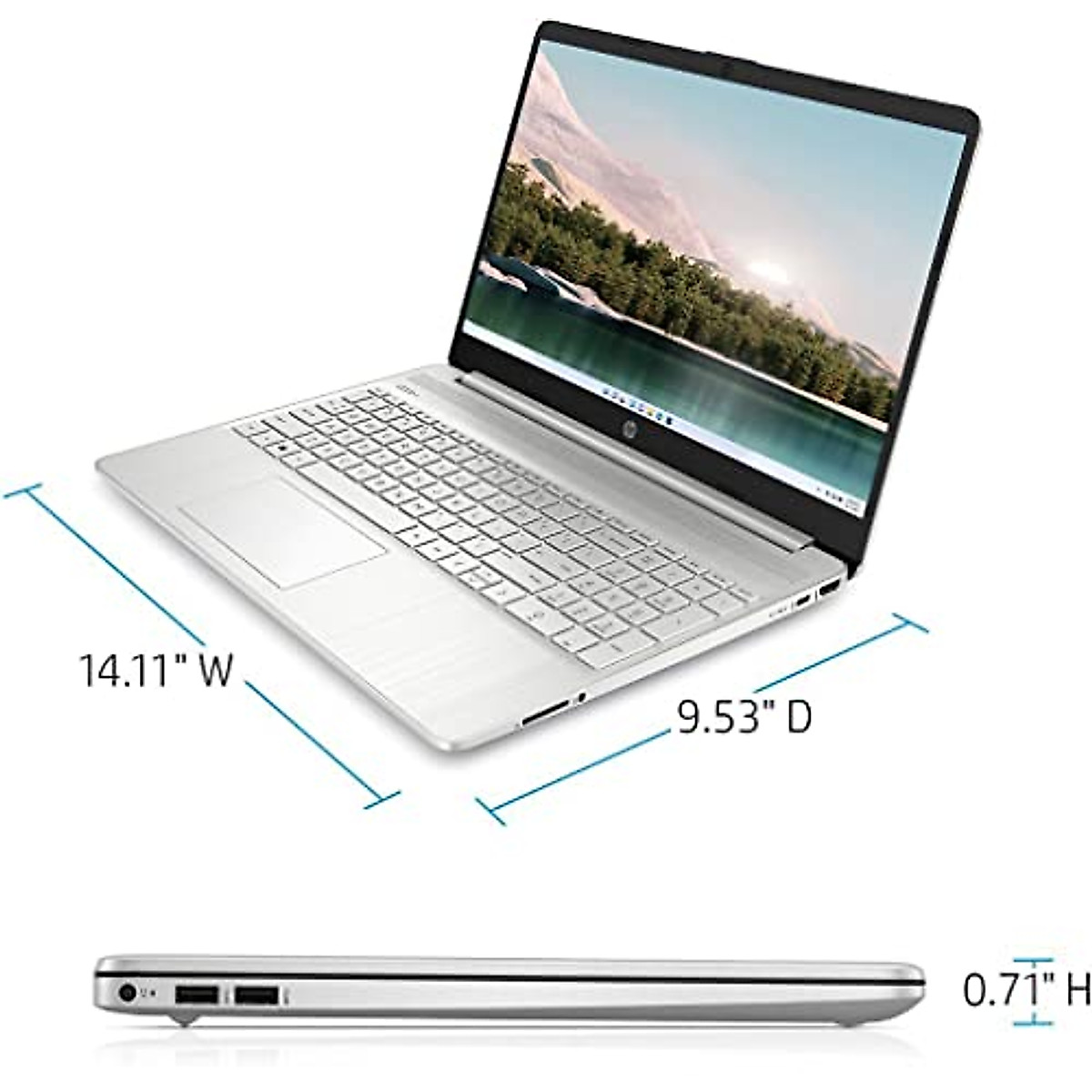 HP 15.6’’ Touchscreen Laptop, 11th Gen Intel Core i5-1135G7 Processor, 16GB RAM, 512GB SSD, 15.6” HD Touch Display, Intel Iris Xe Graphics, Wi-Fi, Webcam, Windows 11 Home in S Mode, Natural Silver