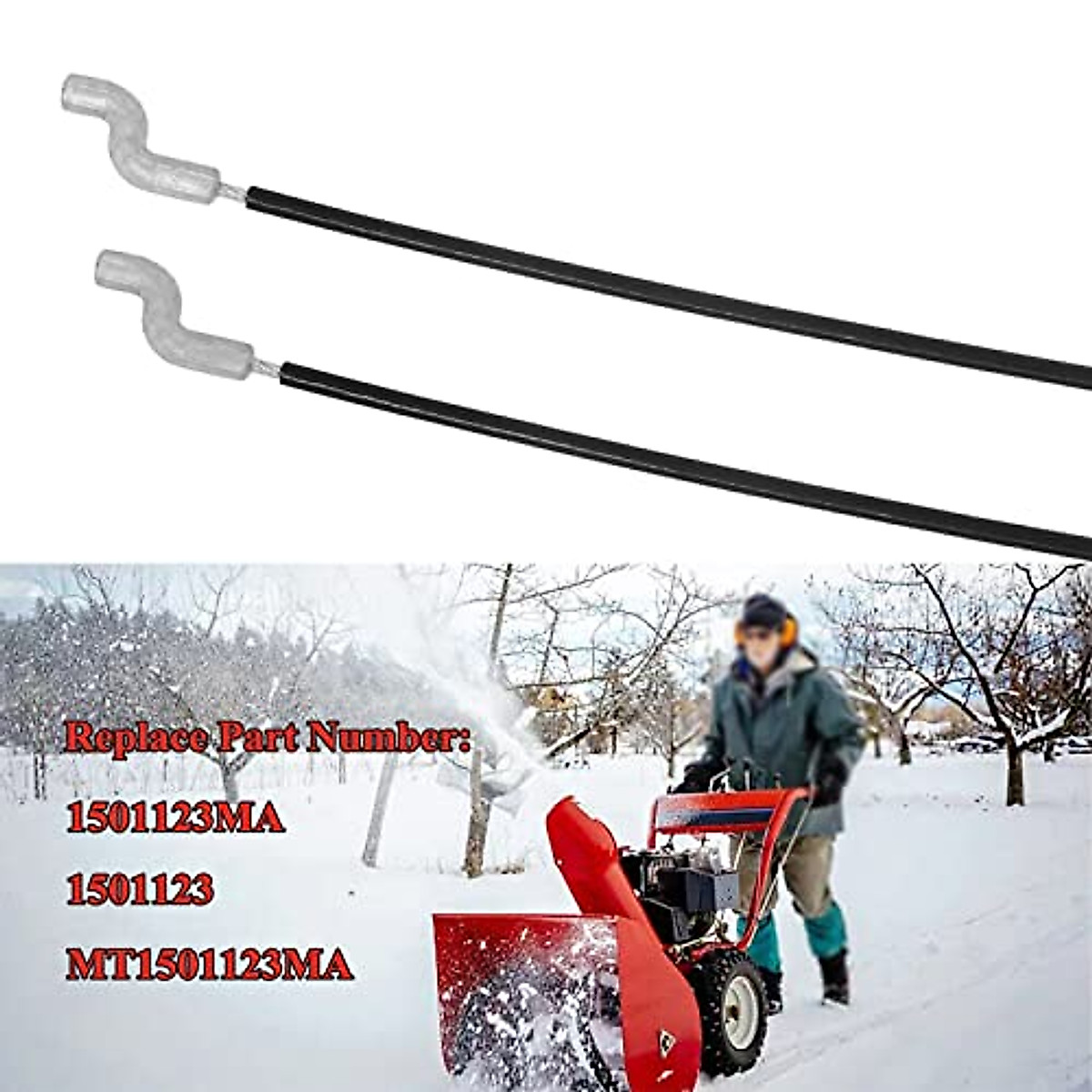 Wanotine 1501123MA Upper Drive Clutch Cable for Murray Craftsman Front Wheel Drive 2-Stage Snow Thrower Snowblower 1501123 MT1501123MA