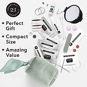 Pinch Provisions Minimergency Kit for Brides, Velvet Sage, Includes 21 Must-Have Emergency Essential Items for Your Big Wedding Day, Compact, Multi-Functional Zipper Pouch, Perfect Survival Kit Gift