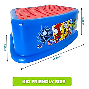 Spidey and His Amazing Friends "Team Up" 2 Piece Essential Potty Training Set - Soft Potty Seat, Step Stool