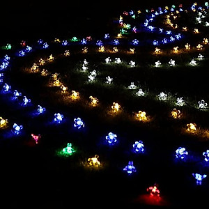 7m Cherry Flower Solar String Light for Home Garden Decoration Waterproof Christmas Party Fairy Lights Outdoor Solar Lamp
