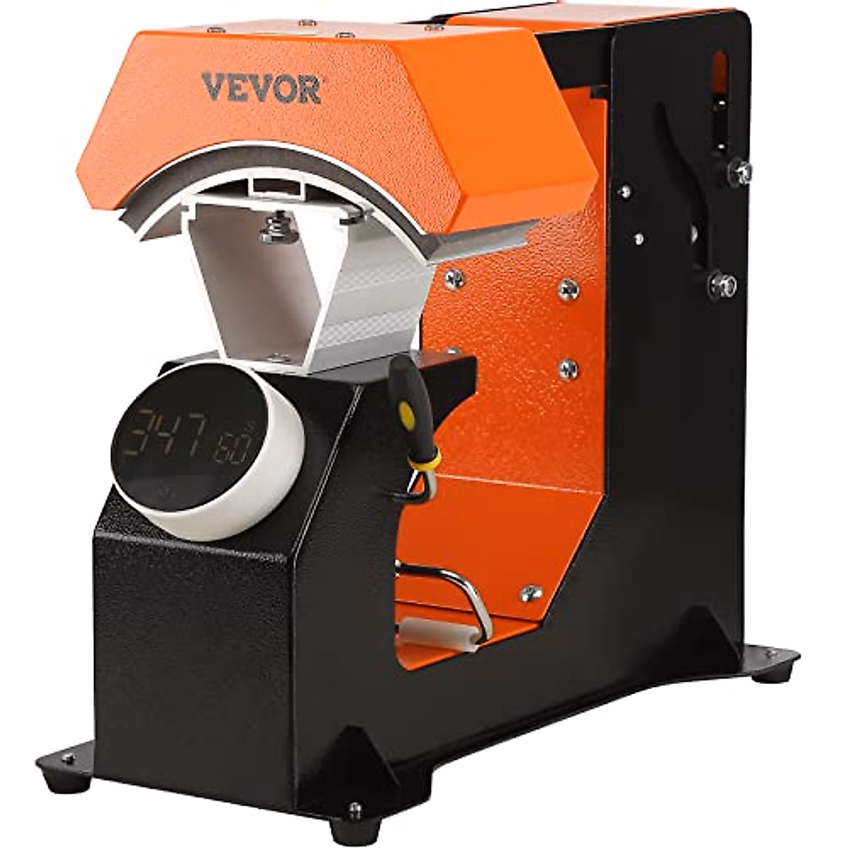 VEVOR 3-in-1 Auto Hat Heat Press Machine for Caps - No Crease, Automatic Release&Press Knob-Style Digital Control Panel, with 3pcs Interchangeable Platens(6.6" x 2.7", 6.6" x 3.8", 6.1" x 3")