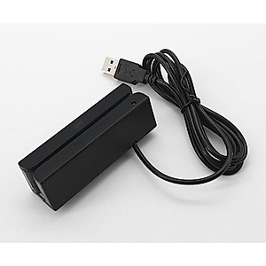 Magnetic Stripe Card Reader, USB 3-Track Mini MSR Card Reader Swiper for Access Control POS System Cashier Registry