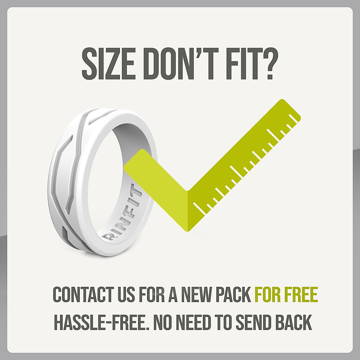 Rinfit Silicone Rings for Men - Silicone Wedding Bands Sets for Him - 4Love Collection Rubber Wedding Rings - Patented Design - SetP, Size 11