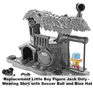 Replacement Part for Fisher-Price Little People Swing & Share Treehouse Playset - DYF19 ~ Replacement Little Boy Figure Jack ~ Shirt with Soccer Ball ~ Blue Hat