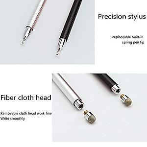 Stylus Pens for Touch Screens,Digital Pen,Capacitive Pen High Sensitivity & Fine Point,Magnetism Cover Cap,Universal for Apple/iPhone/Ipad/Android/Microsoft and Other Touch Screens (Black)