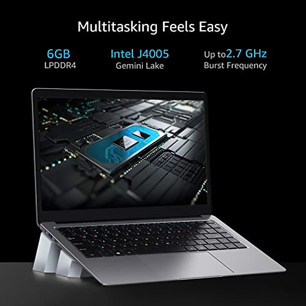Tulasi 2023 New Windows 11 Laptop, 6GB RAM 256GB SSD Laptop Computers, Intel Celeron J4005, 14 inch Ultra-Slim Laptop, Support WiFi, Bluetooth, Long Battery Life, Expandable up to 1TB