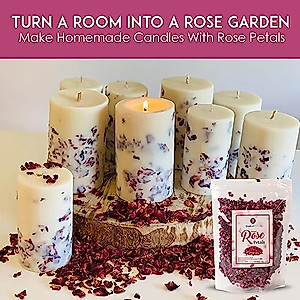 Cure With Pure Dried Rose Petals Edible No Preservatives,4 Ounces In Resealable Pouch Premium Natural Dried Roses For Tea, Baking, Desserts, Bread, Cakes, Bath, Making Rosewater (Pack Of 1)