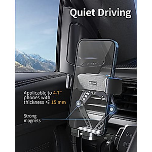 Phone Mount for Car Holder Gravity Phone Holder Car Mount for Car Dashboard Air Vent 2 in 1 Clip Auto Lock Car Cell Phone Holder Mount for Car Compatible for iPhone 14 Pro Max & All Phones