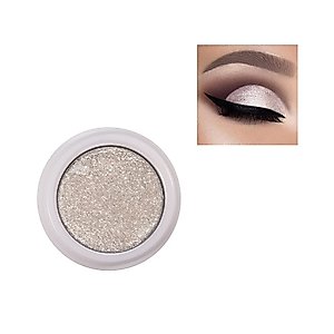 AKARY 12 Colors Glitter Eyeshadow, Mashed Potato Pearlescent Monochrome Eyeshadow Polarized Light Not Smudged Eye Shadow, Highly Pigmented Eye Makeup Cosmetics Gift for Women And Girls Eye Brightening Flash Powder (#01 White)