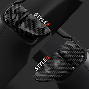 PlayVital Dune 2 Pairs Trigger Stop Shoulder Buttons Extension Kit for ps5 Controller, Stopper Bumper Trigger Extenders for PS Portal, Game Improvement Adjusters for ps5 Edge - Graphite Carbon Fiber