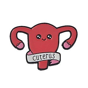 ALIWS Brooch，Button，Pin，Corsage，Boutonniere, Cartoon Women's Womb Shape The Uterus Jewelry Gift Portable and Useful Lovely