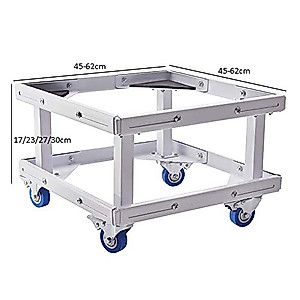 HIZLJJ Washing Machine Double Layer Pedestal with 4 Locking Wheels and Storage Shelf Dryer Mini Refrigerator Cabinet Stand for Utility Room Home Furniture (Size : 30 cm)