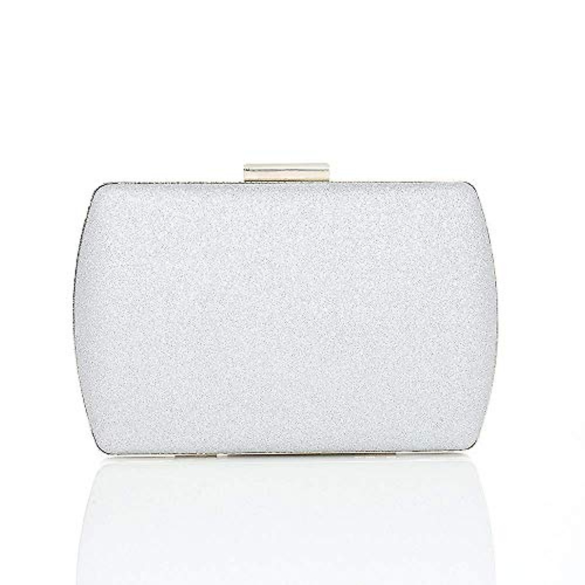 Silver Clutch Bag for Women Evening Handbags Sparkling Glitter Purse Elegant Shoulder Bag for Dance Wedding Bridal Graduation Party Crossbodybag