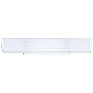 Hampton Bay Lighting 24 in. 4-Light White Bath Vanity Light with Glass Shade