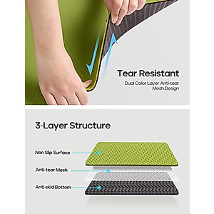 Heathyoga Eco Friendly Non Slip Yoga Mat, Body Alignment System, SGS Certified TPE Material - Textured Non Slip Surface and Optimal Cushioning,72"x 26" Thickness 1/4"