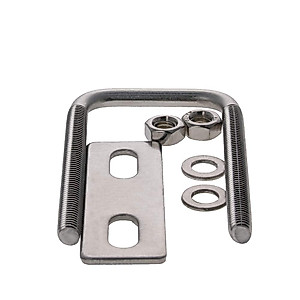 Aicosineg 1.38" Inner Width U Bolt Fasteners with Nuts Washers M6x35x75mm 304 Stainless Steel Square Bend for Hardware Plumbing Boats Industrial Mechanical Silver Tone 4pcs