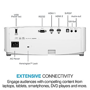 Optoma UHD35x True 4K UHD Gaming Projector | 3,600 Lumens | 4.2ms Response Time at 1080p with Enhanced Gaming Mode | 240Hz Refresh Rate | HDR10 & HLG