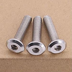 M10-1.5 x 45mm (10 pcs) Hexagon Socket Head Cap Screws, Furniture Screws, Connecting Bolts, 304 Stainless Steel 18/8, Full Thread, Bright Finish, Metric Standard
