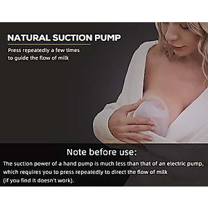 3-in-1 Breast Shells for Sore Nipples | Milk Collector | Breast Pump with Natural Suction | Fit in Bra, Kick-Proof, Not Elephant Trunk When Wearing | Nipple Shells | Anti Dirt Case | 4oz/120ml, 2Pcs