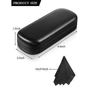 Frienda 3 Pieces Black Hard Shell Glasses Case Portable Hard Eyeglasses Case Pocket Size Sunglasses Case for Men Women Student