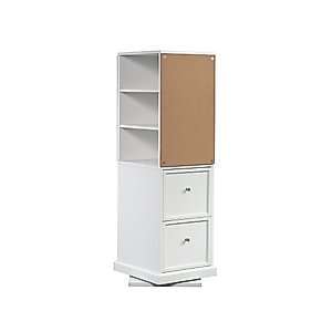 Sauder Pro Series Craft Tower/Pantry cabinets, L: 17.91" x W: 20.08" x H: 57.80", White finish