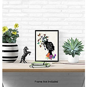 Positive Quotes Wall Art & Decor - Inspirational Sayings for Wall Decor- Encouragement Gifts for Women, Best Friend, Girls, Teens - Motivational Posters - Positive Affirmations - Butterfly Boho Decor