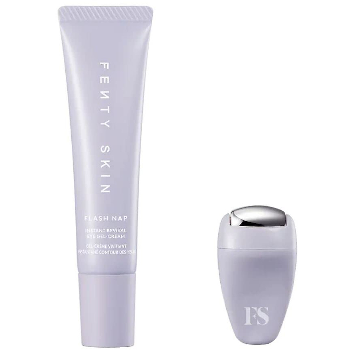 Fenty Skin Flash Nap Instant Revival Priming Eye Gel-Cream With Green Tea + Persian Silk Tree 0.5 oz/ 15 mL + Eye Massage Tool