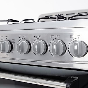 Avanti GR2013CSS Gas Range Oven Compact Freestanding Design, 4 Sealed Burners with Electronic Ignition, 2.1 Cu.Ft. Capacity Features Storage Drawer Broiler and Accessories, 20-Inch, Black