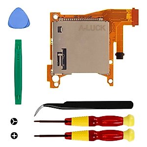 Replacement Game Cartridge Card Reader Slot Compatible with Nintendo Switch Lite, Accessory Parts with Fix Tools