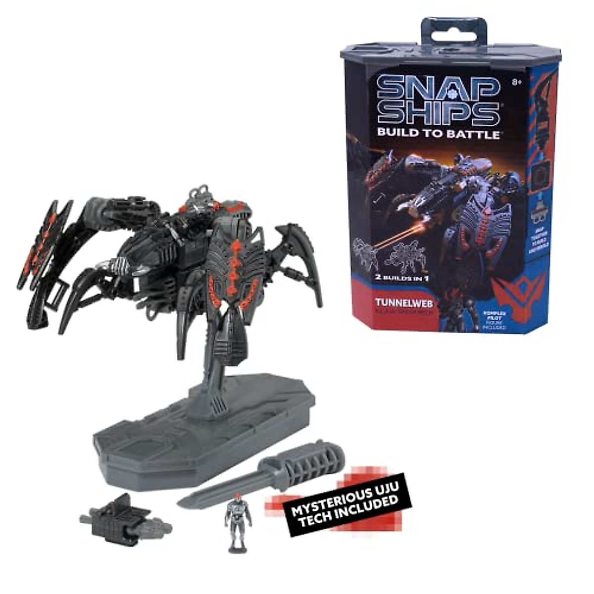 Snap Ships Komplex Tunnelweb K.L.A.W. Spider Mech - Build to Battle - Make 2 Different Builds - Ages 8+