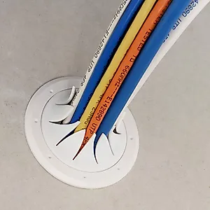 Construct Pro Speedy’Z Spring-Lock 2” Cable Pass Through Port (White | Each)