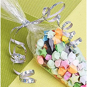 DNHCLL 100 Yard Crimped Curling Ribbon Roll,Metallic Silver Balloon Ribbons Strings for Parties, Festival, Florist, Crafts and Gift Wrapping,5mm Width