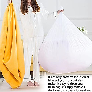 YYAOGAGNG Bean Bag Chair Inner Liner for Bean Bag Chair Cover, Stocking Inner Liner for Bean Bag Chair Cover No Filler, Bean Bag Stocking Net Inner for Filling Polystyrene Beads (L：95x120CM)