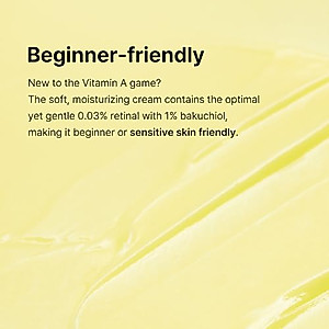 BY WISHTREND] Vitamin A-mazing Bakuchiol Retinal Night Cream, Korean Retinol Alternative, Slow Aging, Skin Smoothing, Pore Refining, Anti-Wrinkle, Sensitive skin 1.05 oz