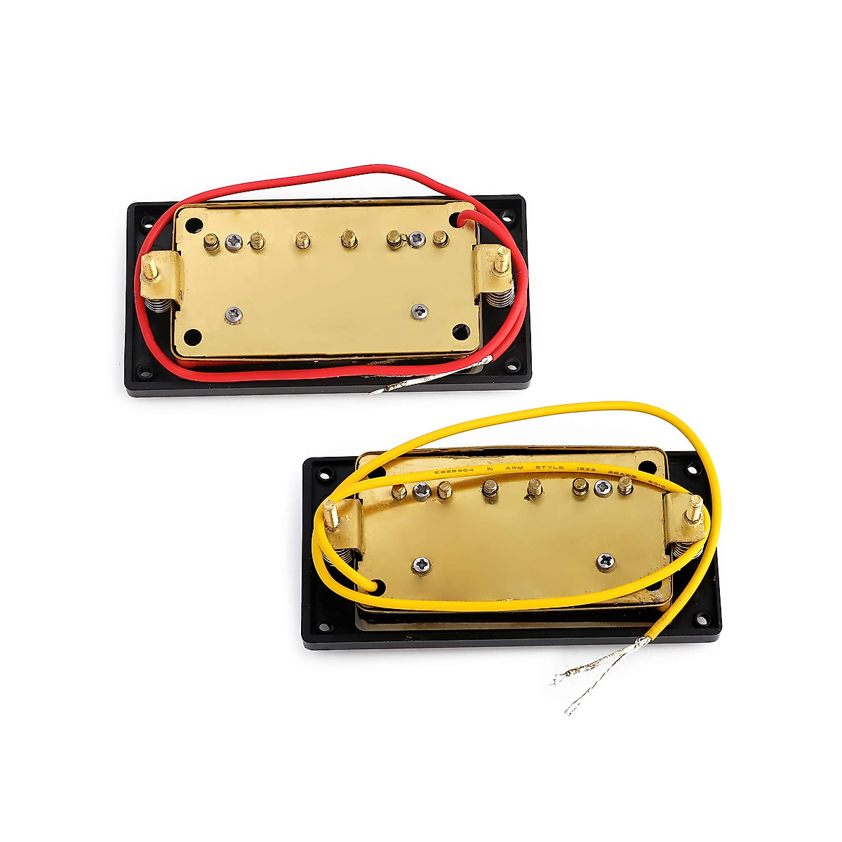 Metallor Humbucker Double Coil Pickups Neck and Bridge Pickup Compatible with LP Style Electric Guitar Parts Replacement Gold.