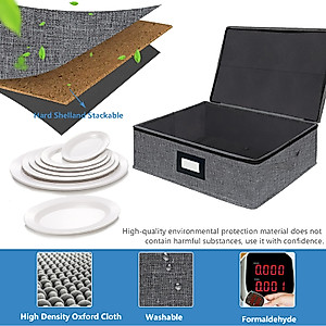 homyfort Platter Storage Case & Mug and Cup Storage with Dividers & Wine Glass Storage Box, China Storage Containers Hard Shell and Stackable