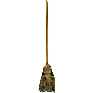 Carlisle FoodService Products 4135067 Commercial Corn Broom with Solid Wood Handle, 12" Wide