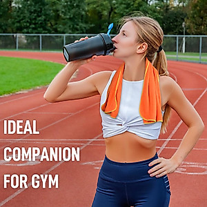 SINLAND Microfiber Gym Towels Sports Fitness Workout Sweat Towel Super Soft and Absorbent 3 Pack 16 Inch X 32 Inch