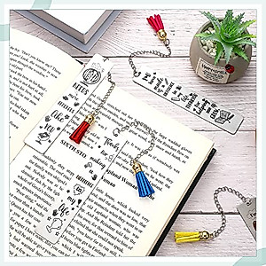 50 Pcs Teacher Metal Bookmarks Teacher Appreciation Bookmark Thank You Teacher Bookmark Page Clips Birthday Graduation Christmas Gifts Bookmark for Teachers Birthday School Office Supplies