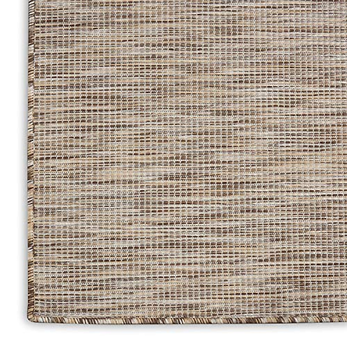 Nourison Positano Indoor-Outdoor Beige 6' x 9' Area Rug, Easy Cleaning, Non Shedding, Bed Room, Living Room, Dining Room, Backyard, Deck, Patio (6x9)