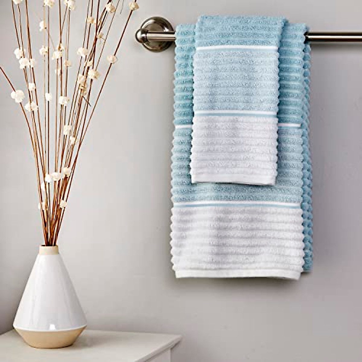 SKL Home by Saturday Knight Ltd. Planet Ombre 2 Pc Hand Towel Set, Aqua