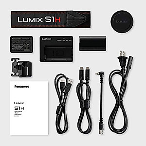PANASONIC LUMIX S1H Digital Mirrorless Video Camera with 24.2 Full Frame Sensor, 6K/24p Video Recording Capability, V-Log/V-Gamut, and Multi-Aspect Recording