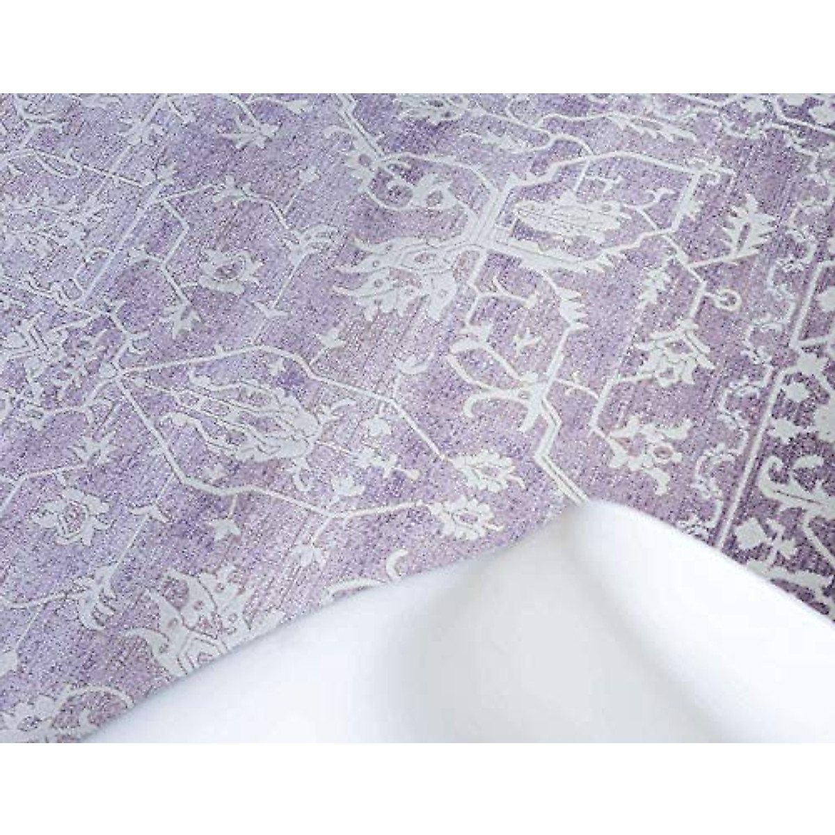 Unique Loom Traditional Classic Intricate Design Distressed Vintage Detail, Area Rug, 4 ft x 6 ft, Purple/Ivory