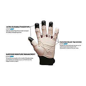 Women's ReliefGrip Gardening Premium Leather Gloves (Medium)