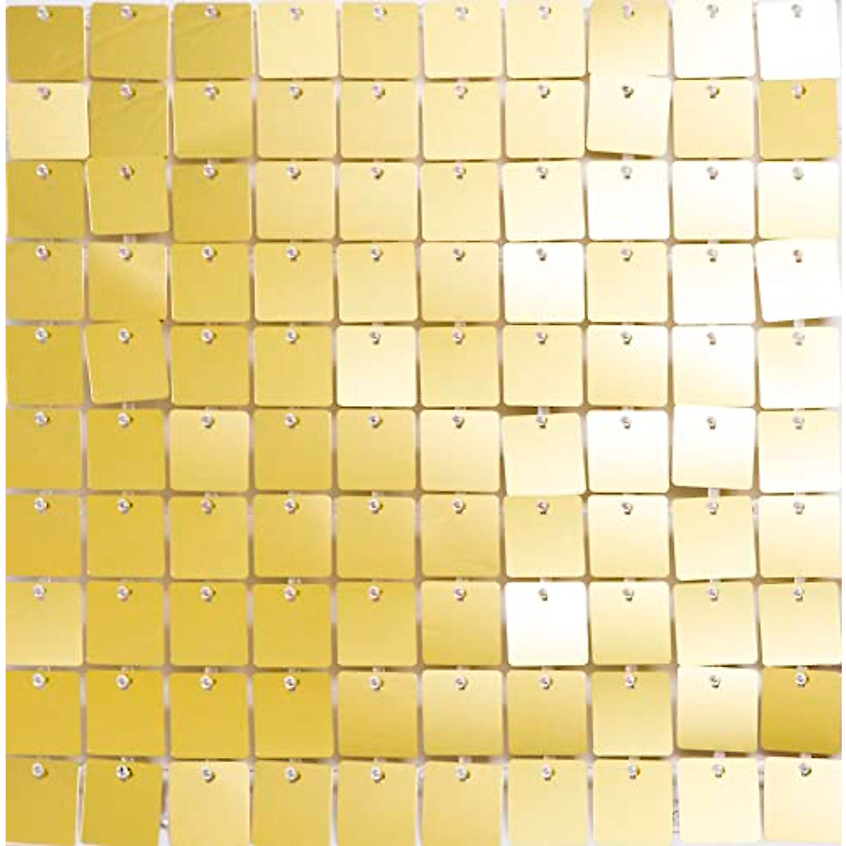 Kate 24pcs/Set Assembled Light Gold Shiny Sequins Wall Backdrop Panels Shimmer Photography Props for Birthday Wedding Party Decoration 30x30cm